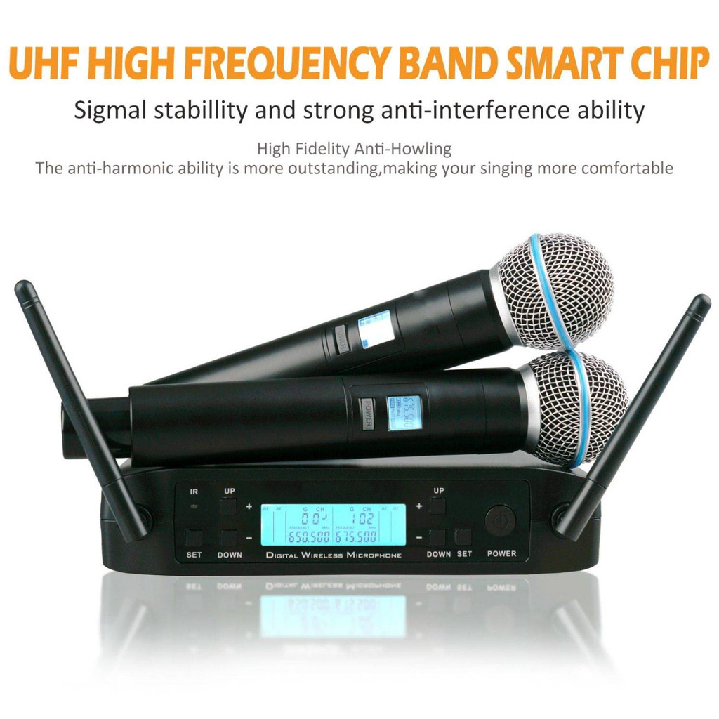 Wireless microphone GLXD4 a tow two UHF infrared frequency conference cross-border stage ...