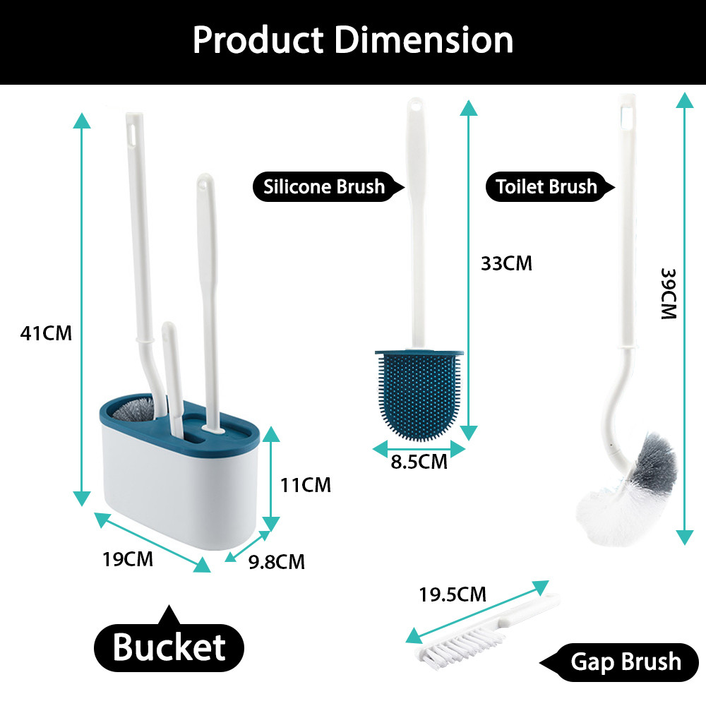[3 In 1] Borong365 Toilet Brush Set Berus Cuci Tandas Gap Brush ...