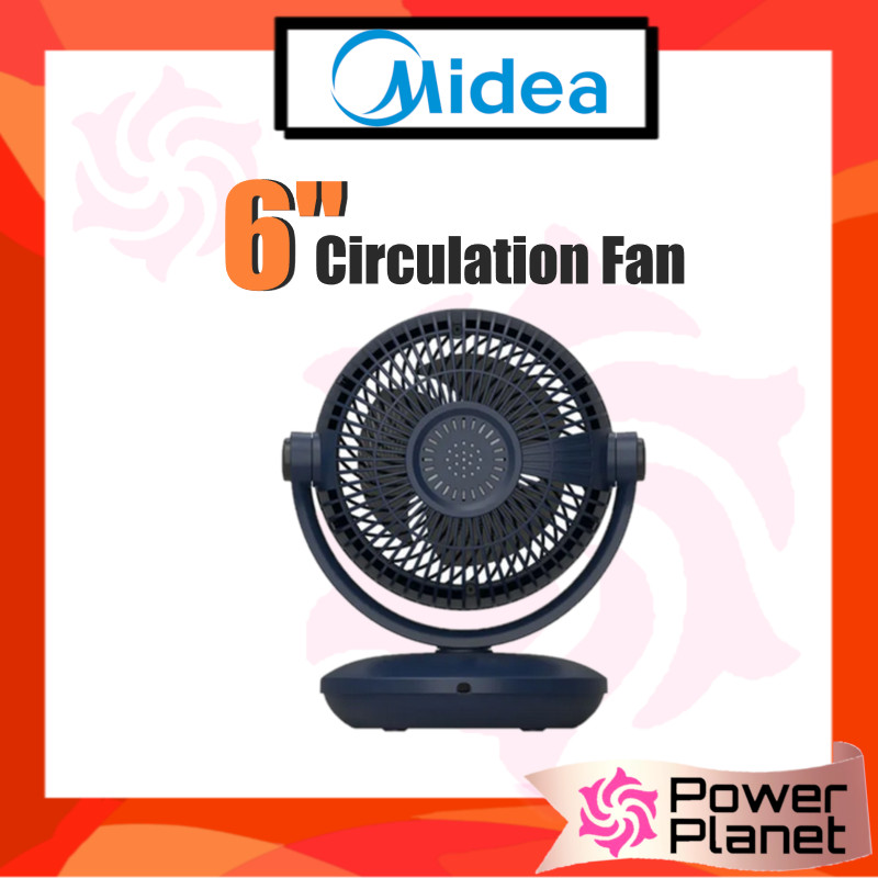 Midea 6'' MFG150M0APB 3 Speed Levels Circulation Fan With Dual ...