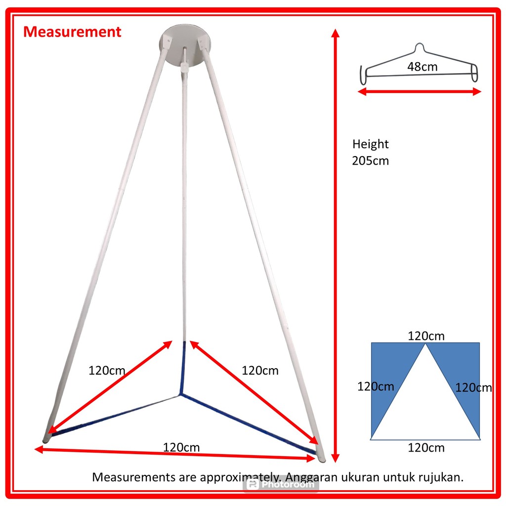 Tripod Travel Baby Spring Cot With/Without BAG (Buaian Bayi Mudah Alih ...