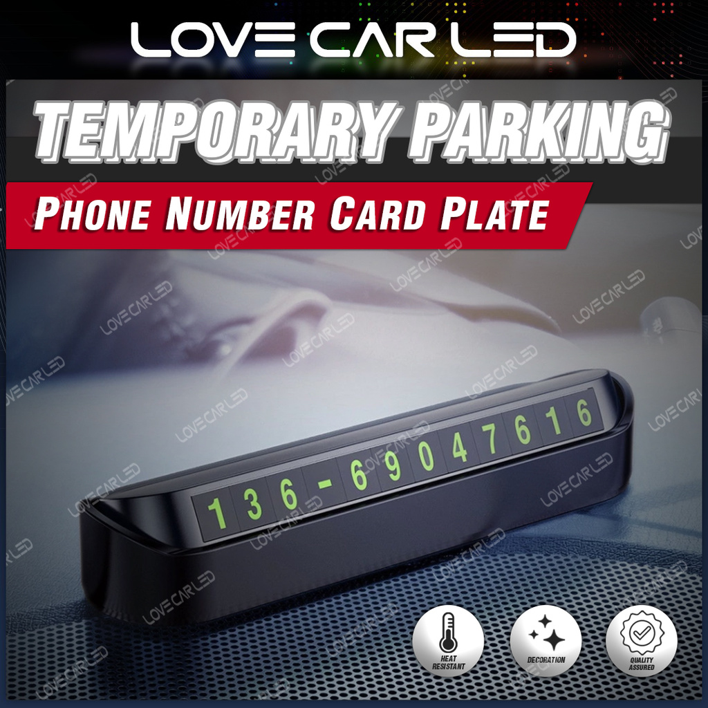 1PCS Car Styling Temporary Parking Card Hidden Phone Number Card Plate ...
