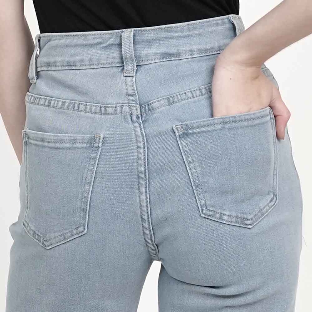 Nicole High Rise Wide Leg Stretchable Denim (3 Color) | Shopee Malaysia