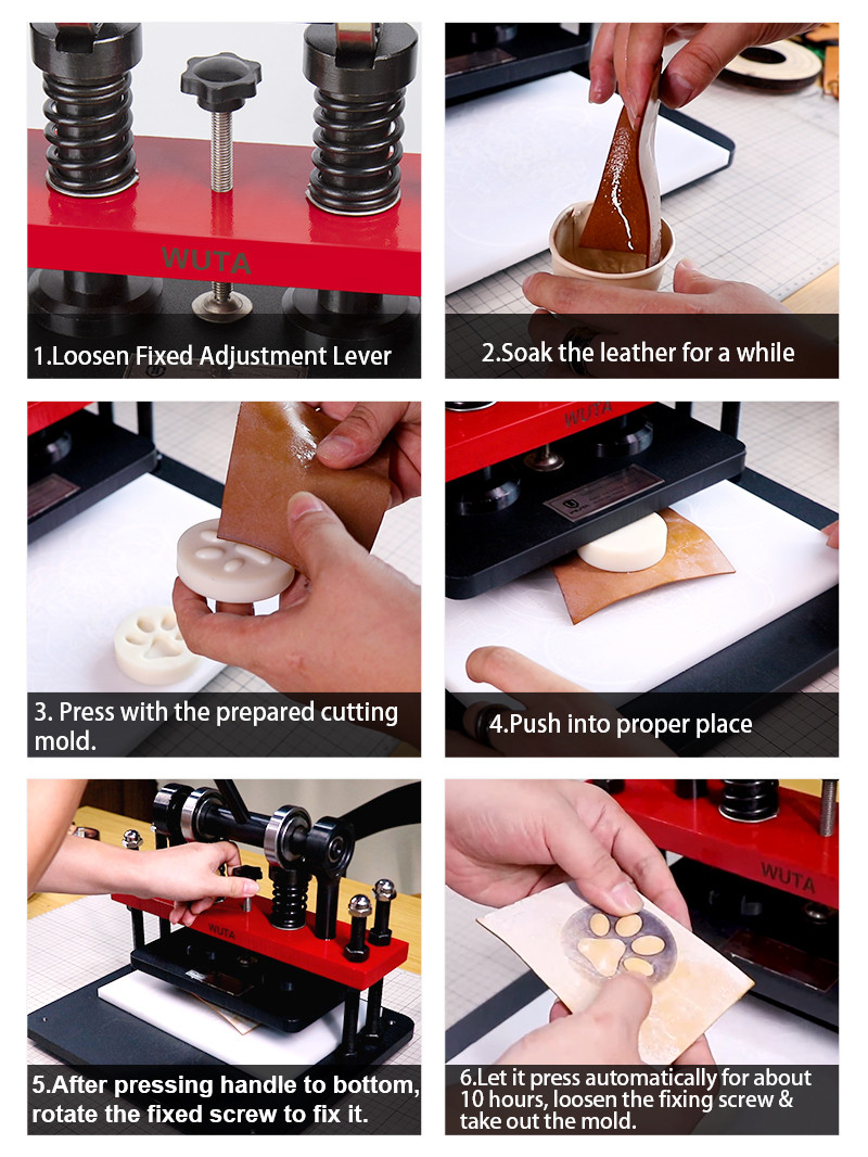 WUTA Leather Cutting Machine Manual Die Cutter Embossing Shaping Tools ...