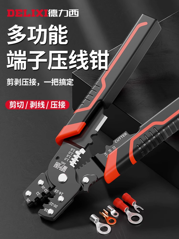 Ready stock #Multifunctional Crimping Pliers Wire Strippers Wire ...