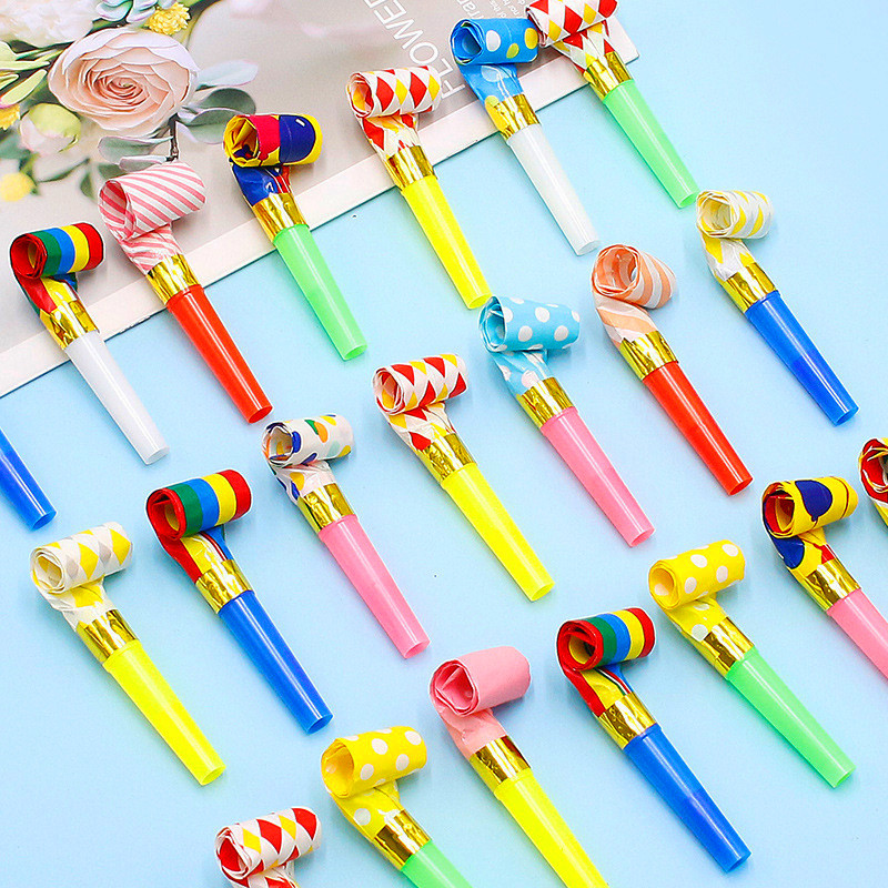 𝗧𝗜𝗨𝗣𝗔𝗡 𝗖𝗘𝗥𝗜𝗔 》 Colorful Party Blowout Blowers Whistle Noise Makers Roll ...