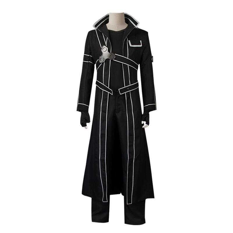 Sword Art Online COS Black Swordsman Kiritani Kazuto SAO Costume ...