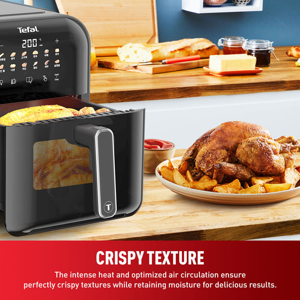 [NEW] Tefal 6L Digital Air Fryer Easy Fry Far Infrared Vision Window ...