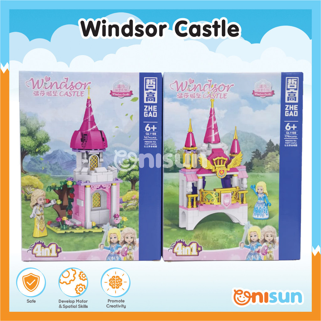 Kid's Windsor Castle Blocks Compatible Kit Bricks | 167-174pcs | Shopee ...