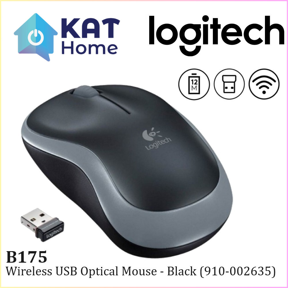 LOGITECH B175 ADVANCED 2.4 GHZ WIRELESS MOUSE WITH PLUG AND PLAY NANO ...