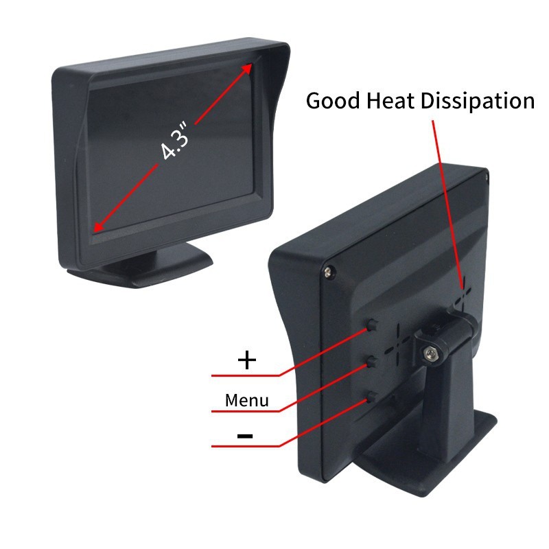 Car Reverse Monitor with Rear View Camera Backup Camera Kit Back Up Car ...