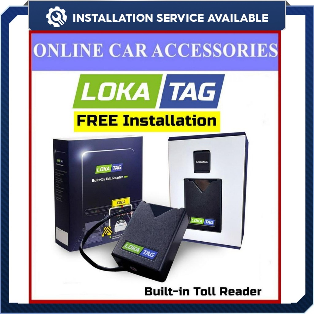 (Free Installation) LOKATAG Built-In Toll Smart Tag Reader with Balance ...