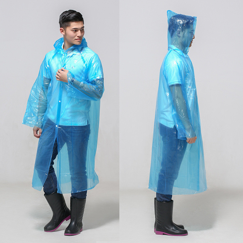 One Time Use Adult Travel Outdoor Disposable Semi Rain Coat Plastic ...