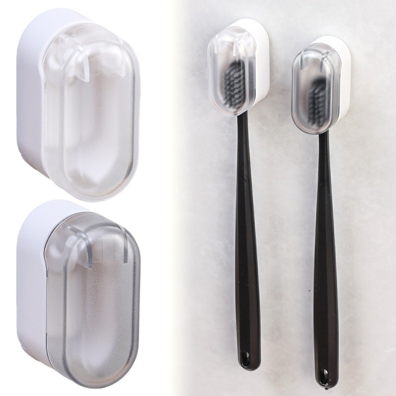 [ Featured ] Flip Cover Toothbrush Holder - Wall-mounted Toothbrush ...