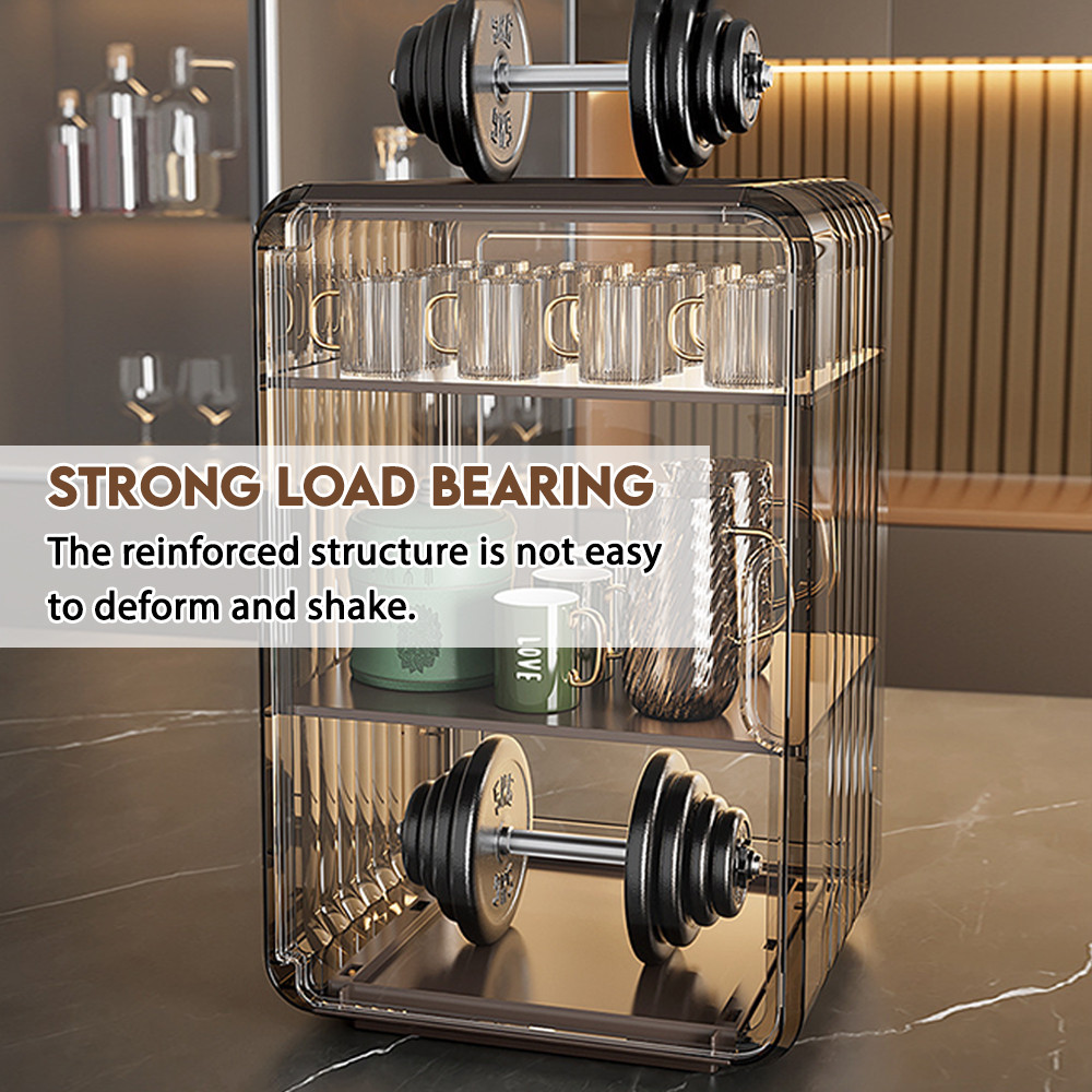 Worthbuy Multipurpose Transparent Storage Shelf Stackable Storage Box ...