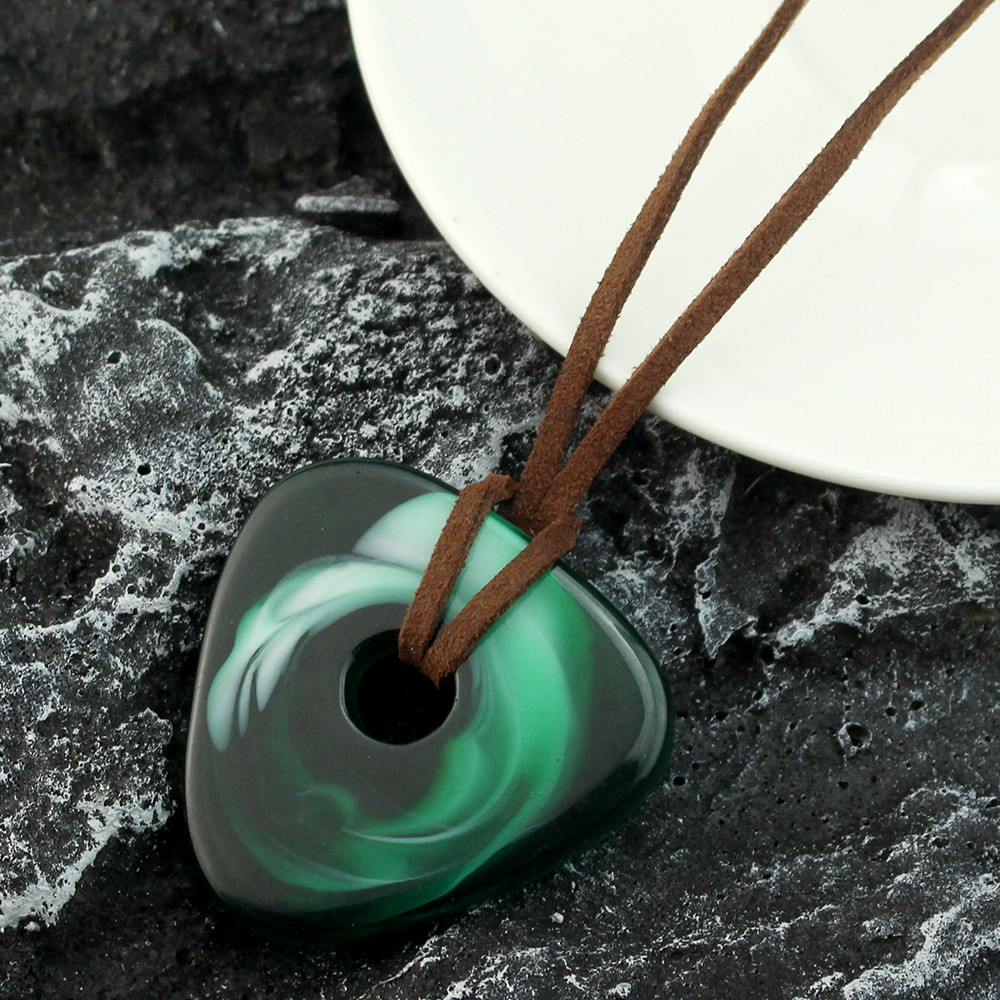 Movie Coraline Seeing Stone Pendant Necklace Green Stone Key Pendant ...
