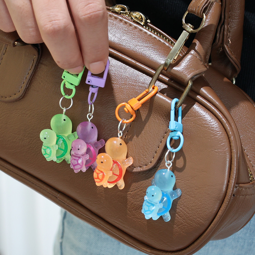 Cartoon Luminous Double Layer Turtle Keychain - Cute Luminous Turtle ...