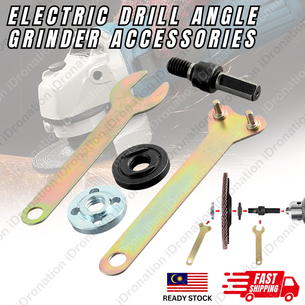 6MM 10MM Electric Drill Head Adapter Angle Grinder Grinding Connecting ...