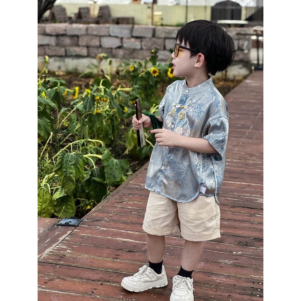 [1-10 years] boys kids Hanfu Tang suit CNY traditional cheongsam Tang ...