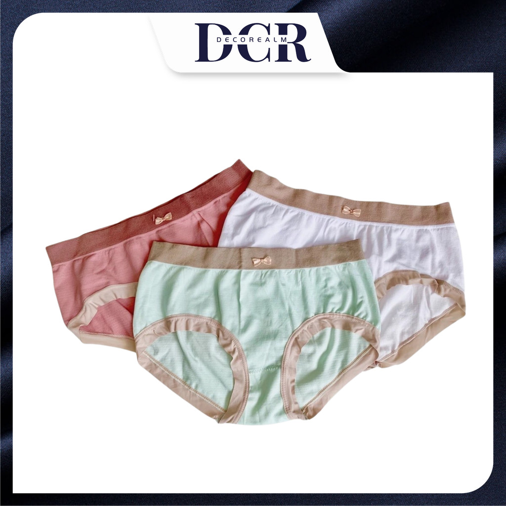 DCR 8pcs/Box Milkshake Panties Underwear Women Sexy Bow Color Clash Seamless Waist Triangle ...