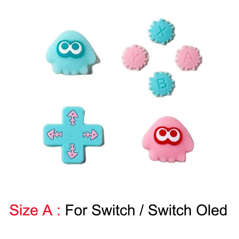 Splatoon 3 Games Silicone Soft D-pad Cross Direction Button ABXY Key ...