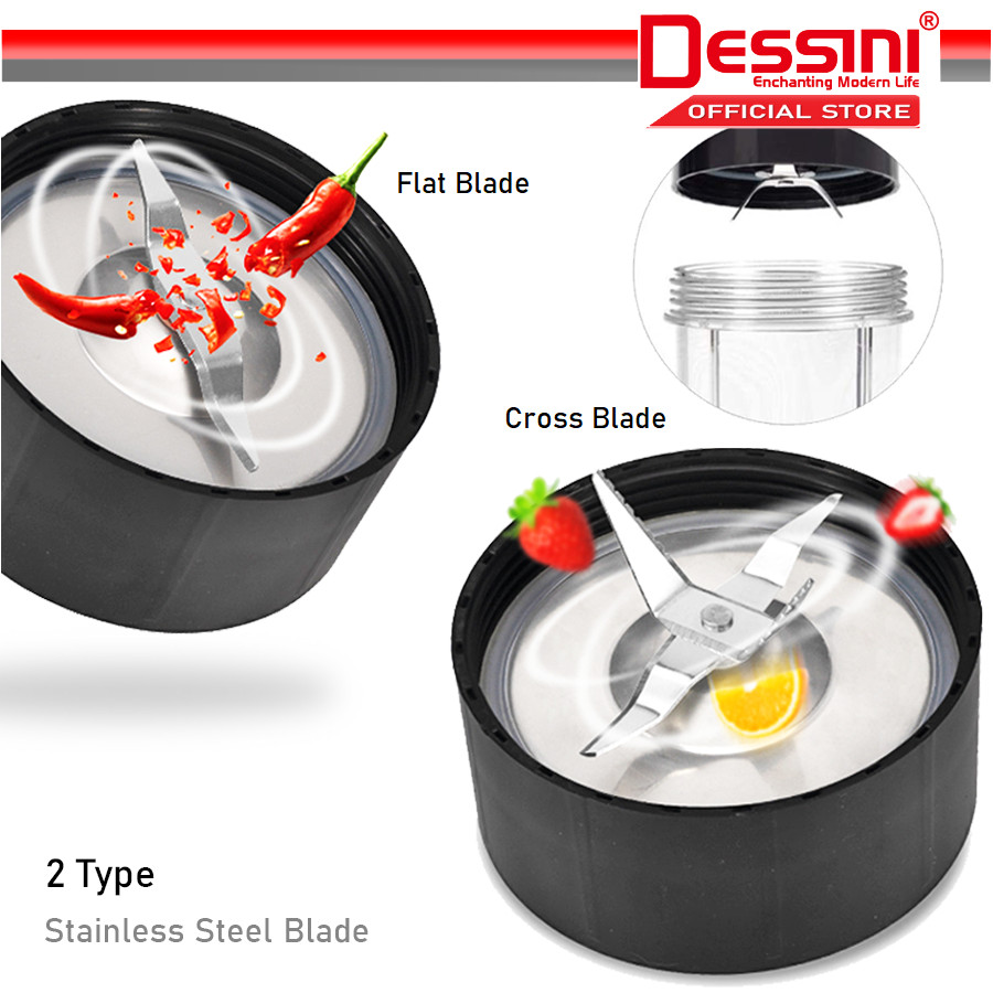 DESSINI ITALY 10Pcs Electric Blender Chopper Mixer Grinder Juicer Extractor Smoothie Ice Crusher ...