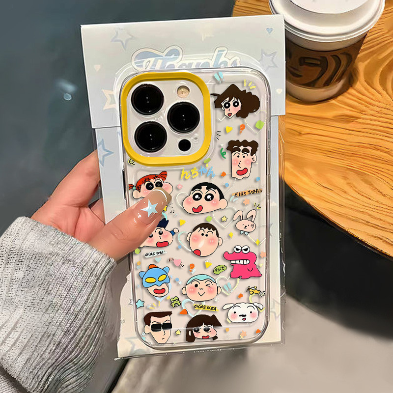 Fashionable and Cute Crayon Shin Chan Full Screen Phone Case Compatible ...