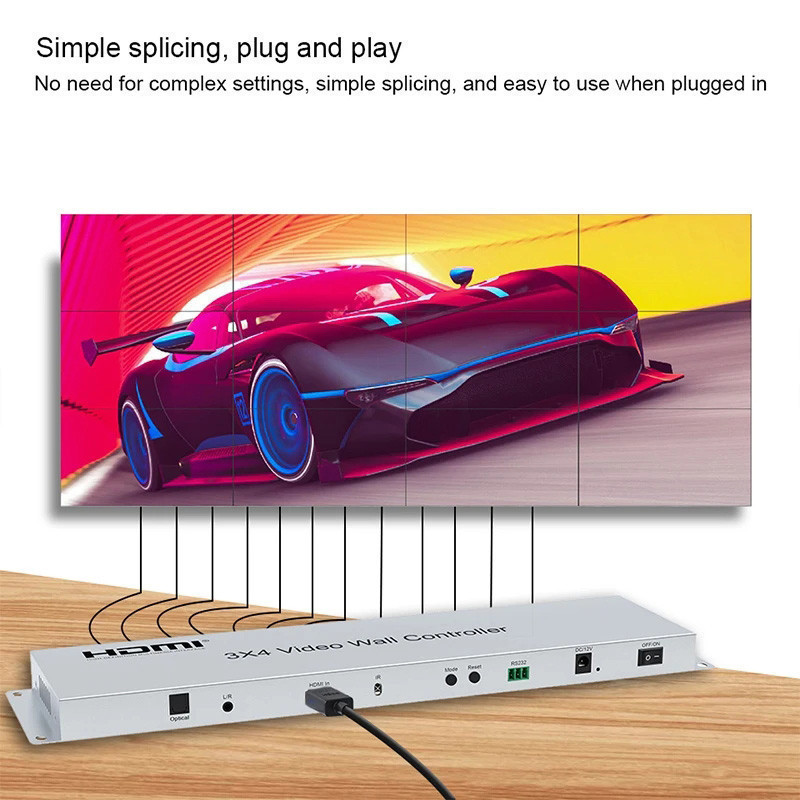 3X4 HDMI TV Video Wall Controller 2x2 2x3 3x2 4x2 4x3 5x1 6x1 2x6 2 3 4 ...