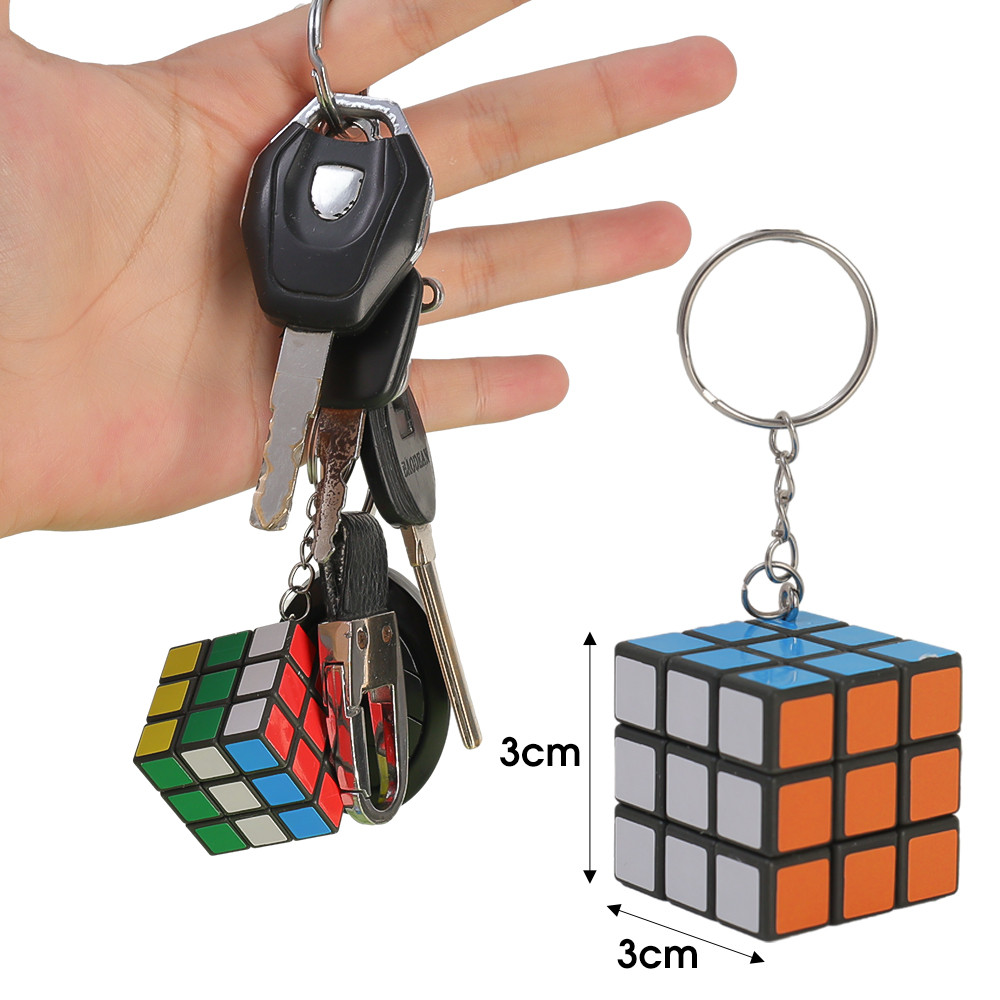 KeyChain Mini 3x3x3 Magic Cube KeyChain Professional Educational Toys ...