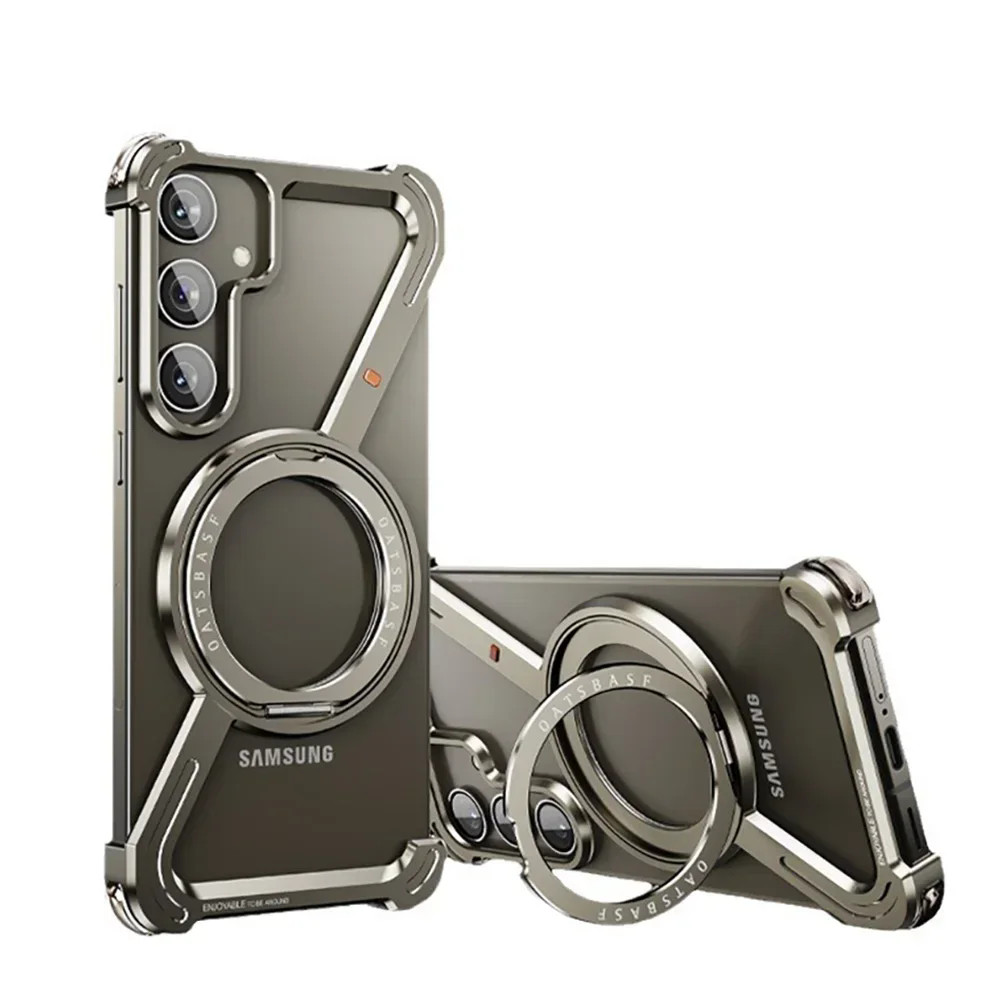 [JLK] Z Shape Aluminum Alloy Rimless Magnetic Phone Case For Samsung ...