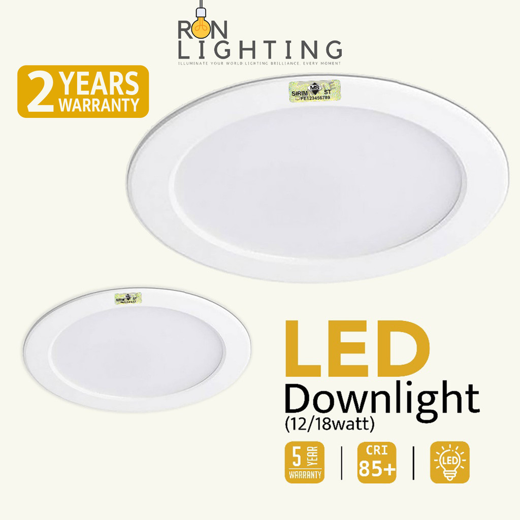 【SIRIM】 LED Downlight 12W 18W Lampu Led Siling Ceiling Light Downlight ...
