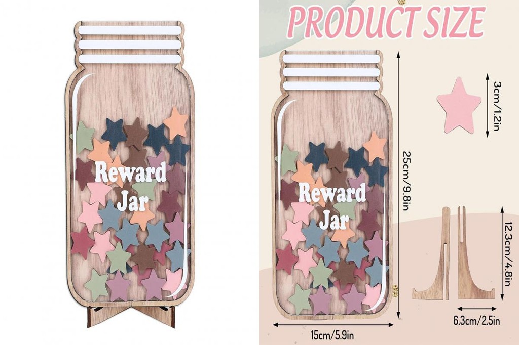 KDDT- Children Reward Jar Teacher Reward System Wooden Reward Jar for ...