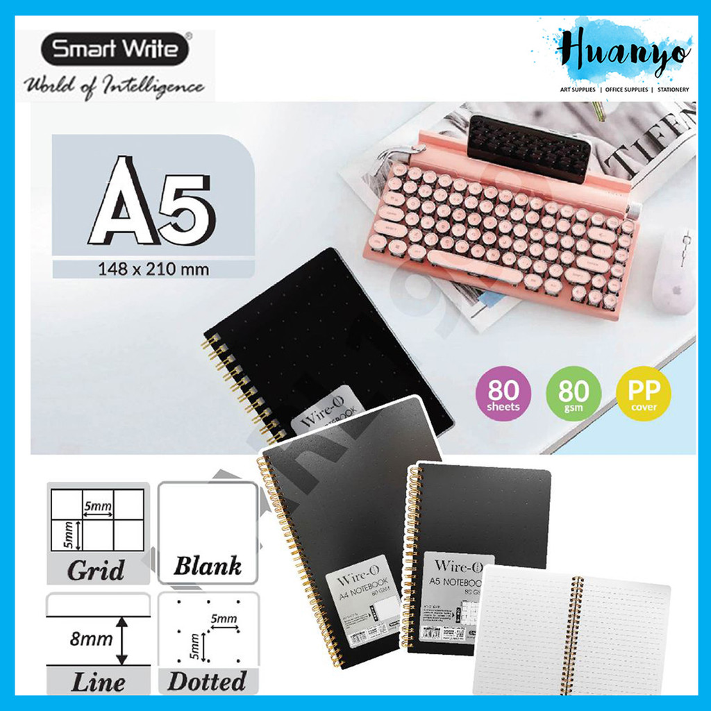 Smart Write Wire-O PP Cover Note Book Sketch Book Journal Planner (Line ...
