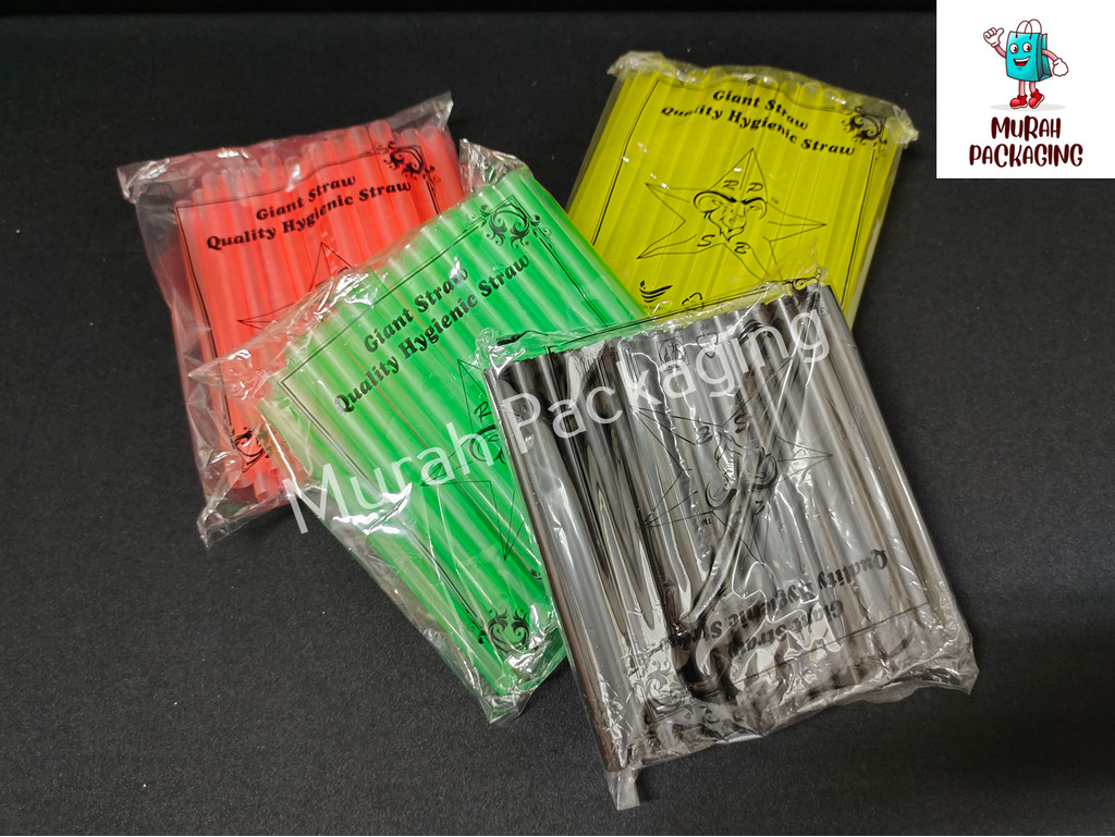 Giant Straw / Milk Tea Straw / Color / Black / Boba Straw - 7" / 10 ...