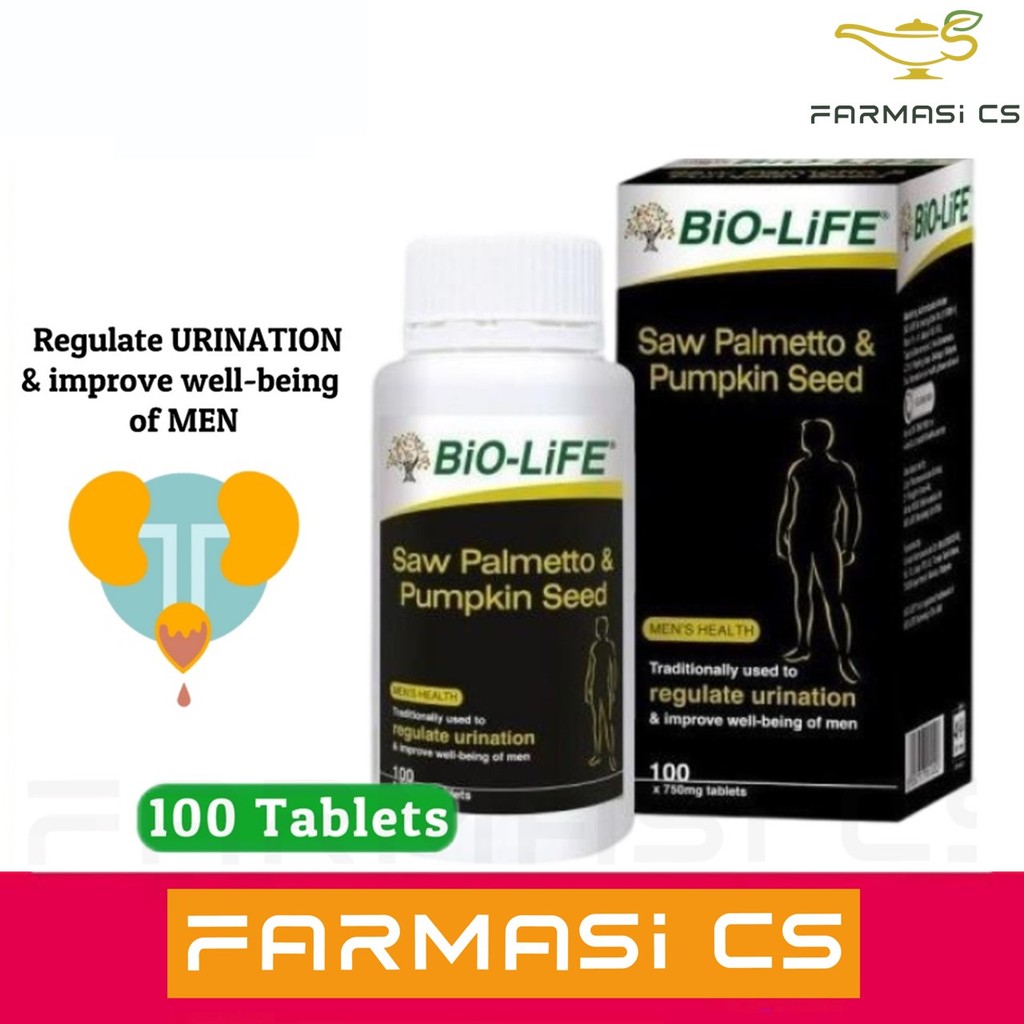 Bio-Life Saw Palmetto & Pumpkin Seed 100 Tablets EXP:11/2026 Improve ...
