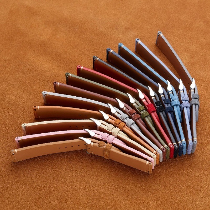 Soft Suede Genuine Leather Watch Strap 14mm 16mm 18mm 20mm 22mm Cow ...