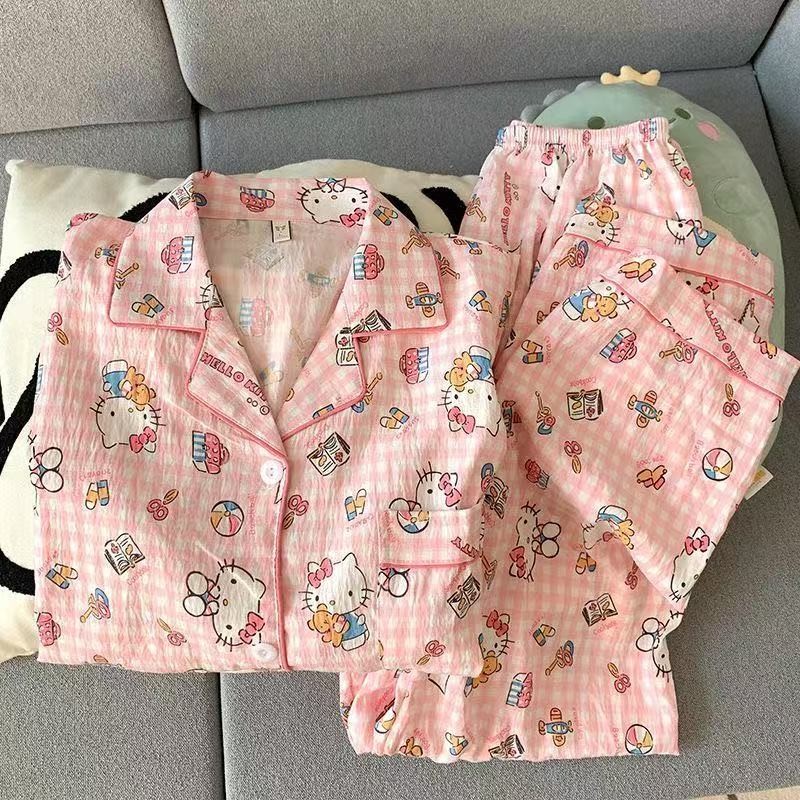 Hello Kitty Cloud Cotton Pyjamas - Women's Soft Long Sleeve Sleepwear ...