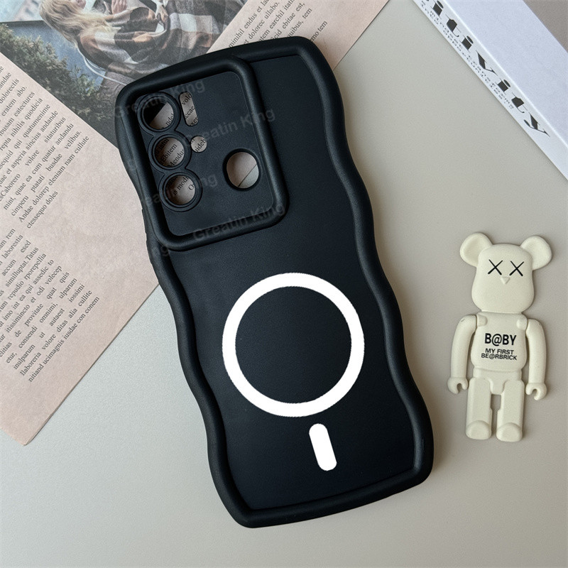 For Tecno Pova Neo LE6 Magnetic Case Candy Color Soft TPU Macaron Wave ...