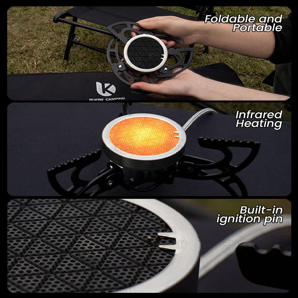 Foldable 2in1 Dual Infrared & Strong Flame Windproof Butane Gas Cooker ...