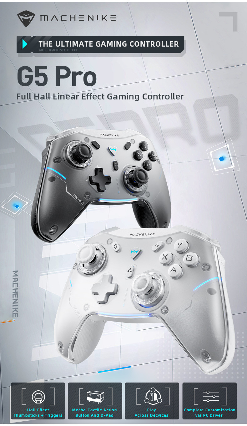 Machenike G5 Pro Gamepad Wireless Gaming Controller Elite Hall Trigger ...