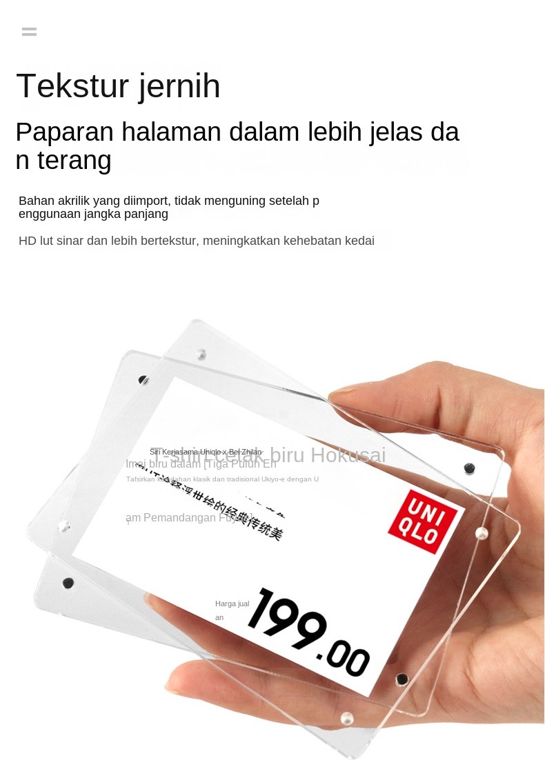 Acrylic Supermarket Price Tag Strong Magnetic Table Card Bathroom ...