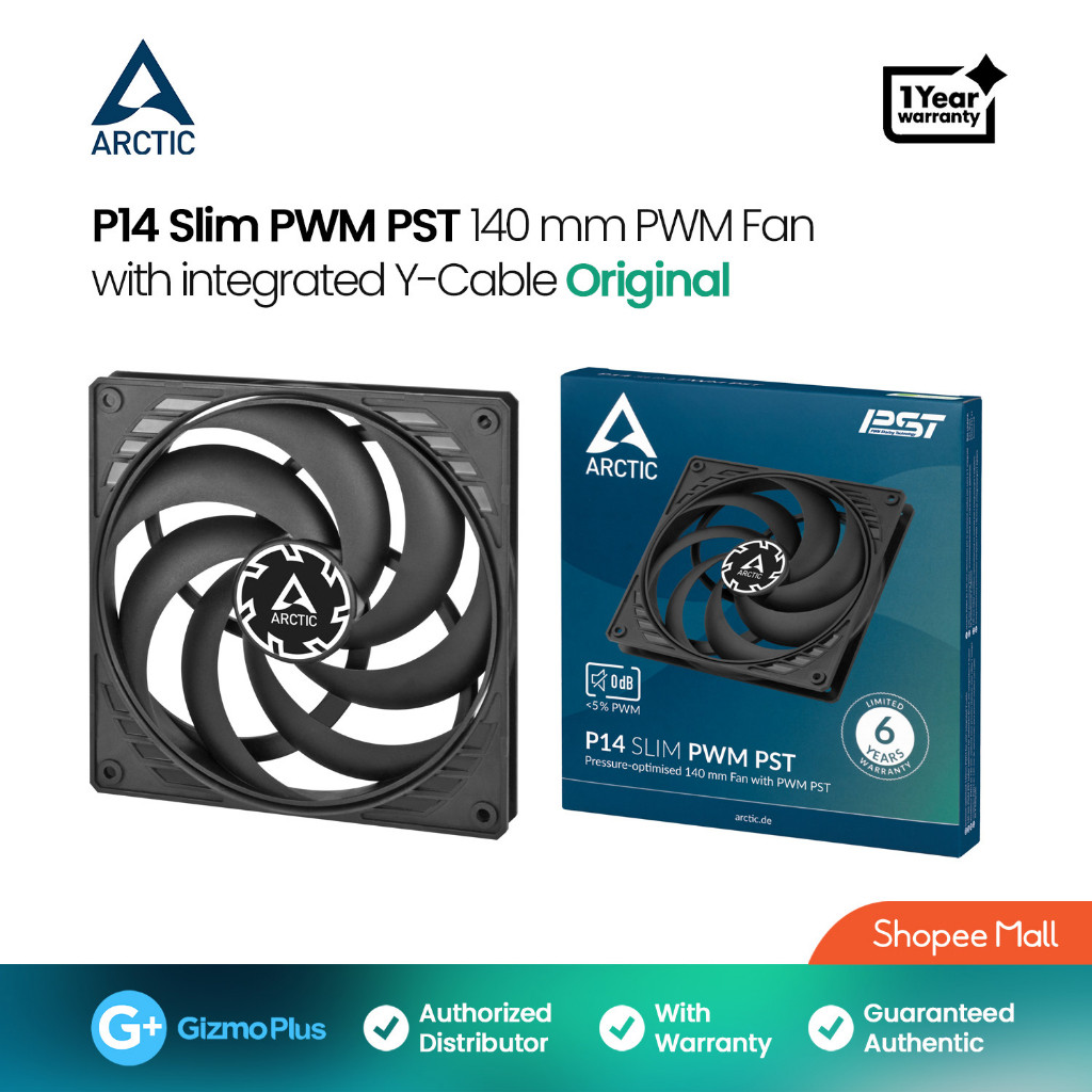 Arctic P14 Slim PWM PST - Case Fan, 140 mm, with PWM Sharing Technology ...