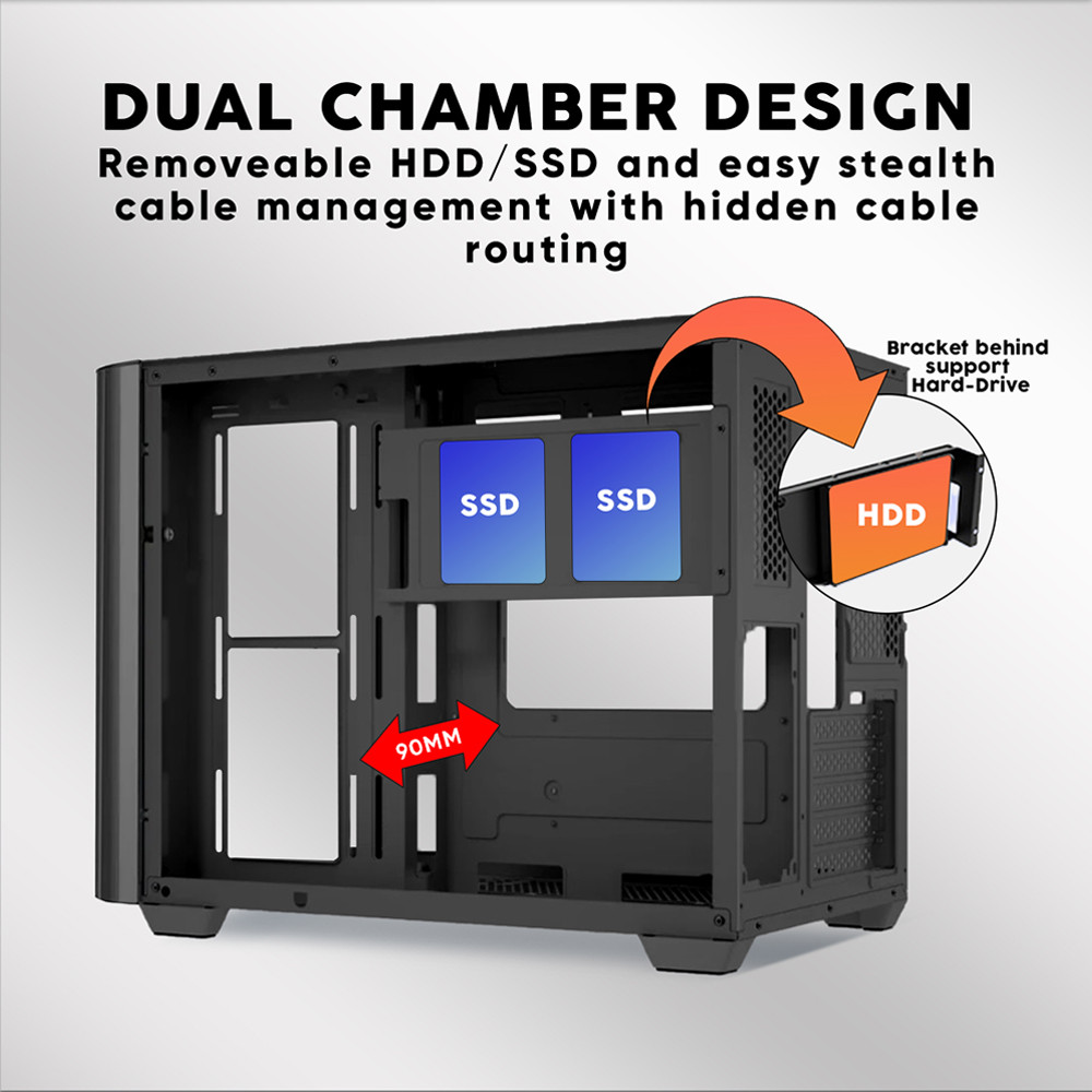 Armaggeddon AQUARON X CURVE Fish Tank Design Gaming PC Case with Dual ...
