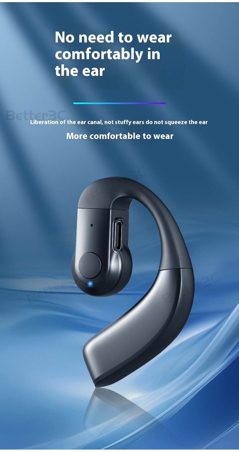 Bluetooth 5.4 Air conduction wireless earphones Single ear earbuds Free ...