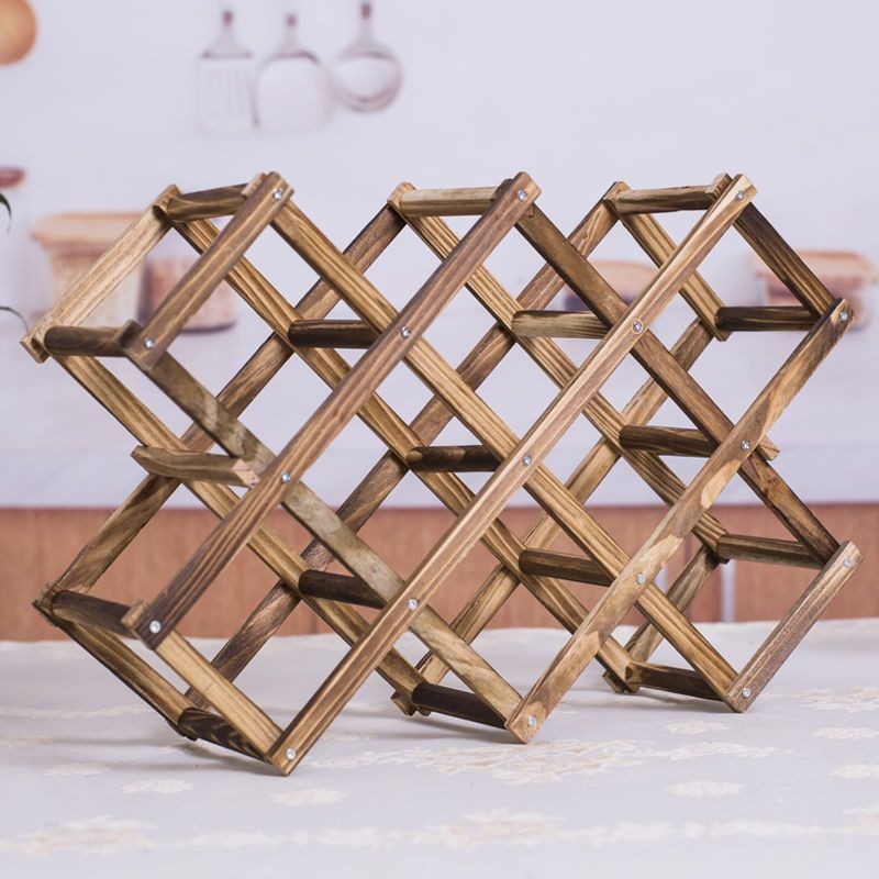 Solid Wood Wine Rack Modern Simple Cup Rack Diamond Wine Rack Multi ...