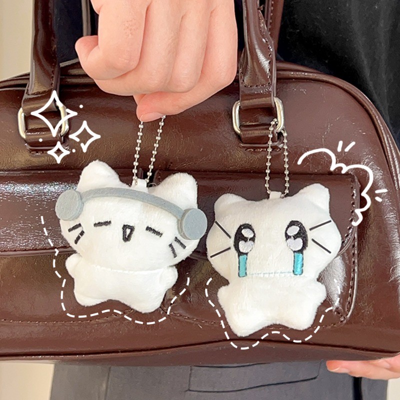 Cartoon Plush Cat Keyring - Fashion, Kawaii, Creative - Backpack, Car ...