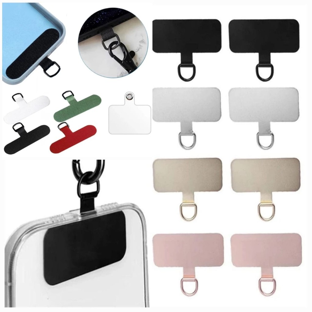 Universal Phone Lanyard Strap Gasket Lanyard hook Mobile Phone Tether Cloth Patch Clip Phone ...
