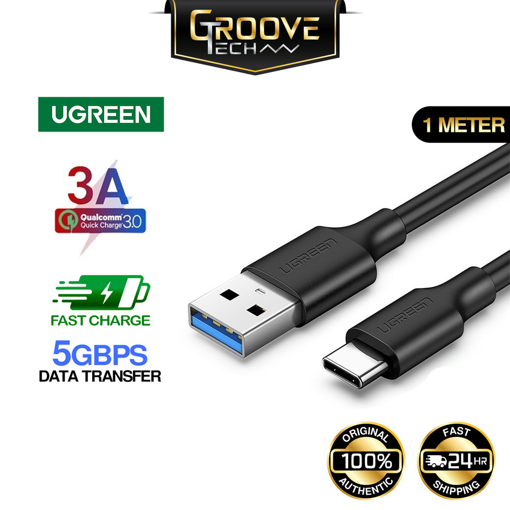 UGREEN 3A USB C Fast Charge Cable Type C QC 3.0 5Gbps Sync Data For ...
