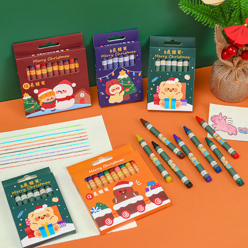 Vivid Enduring Art Creation Design Christmas Atmosphere Gift Crayons ...