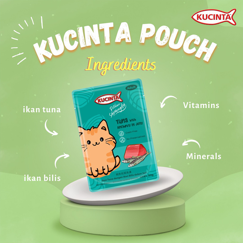 POODEE Ku Cinta 80g Cat Pouch Food Canned Cat Wet Food Snack Chicken ...