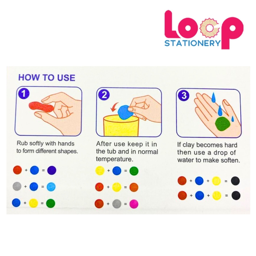 M&G Modeling Clay 6/12 Colours Play Dough Plasticine Art Craft Kids ...